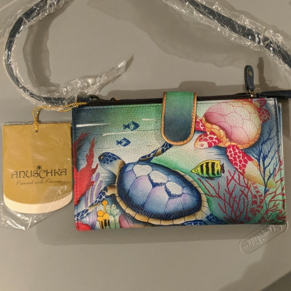 Anuschka | Bags | Hand Painted Anuschka Wallet | Poshmark